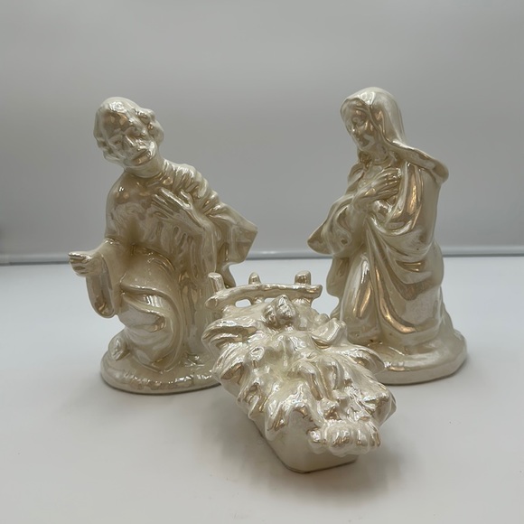 Source Unknown | Holiday | Vintage Ceramic Nativity Figurines Mary ...